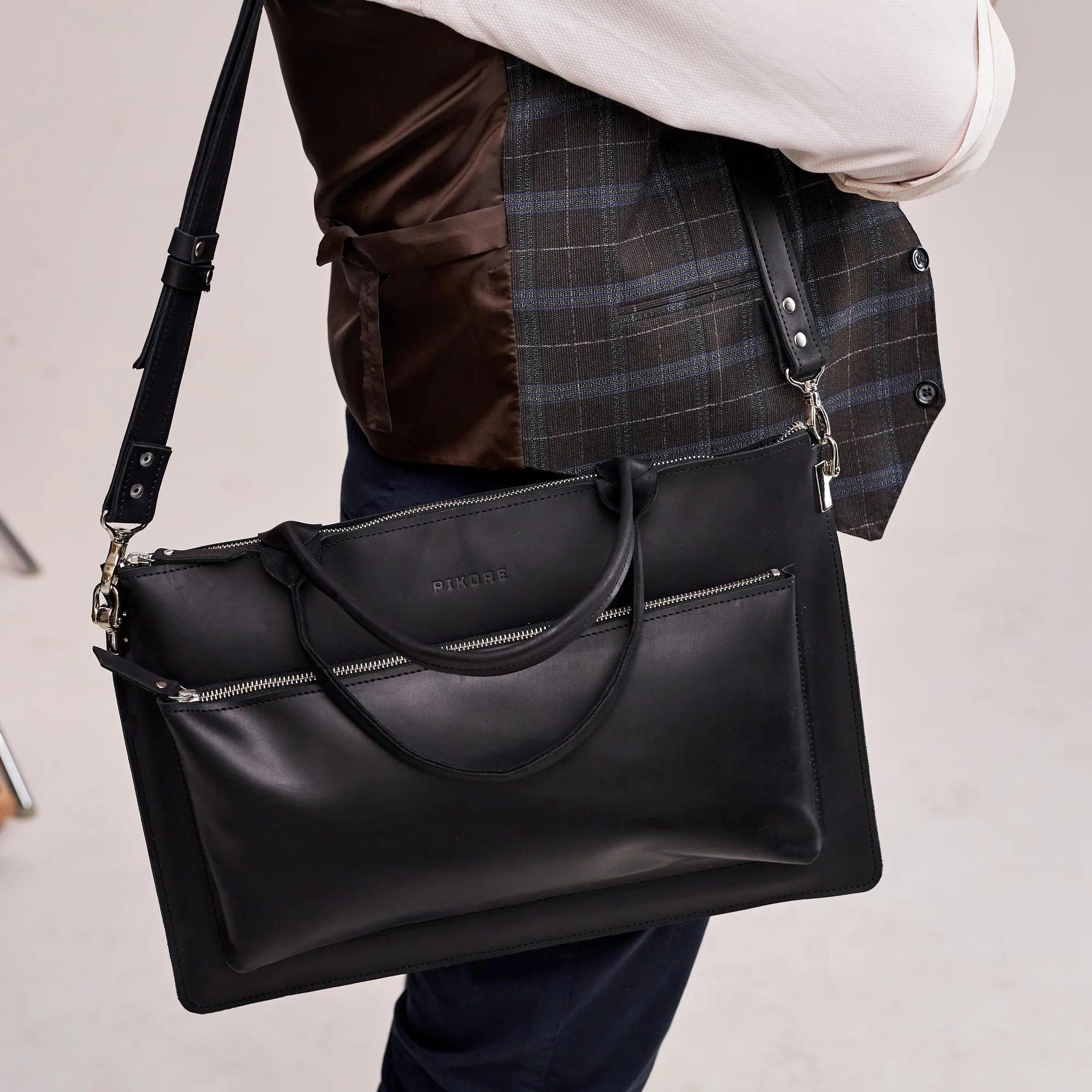 Personalized Laptop Bag For Men - Leather Laptop Computer Bag | Pikore