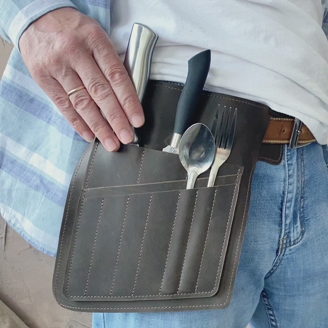Leather Knife Utility Belt - Chef Gifts For Men | Pikore