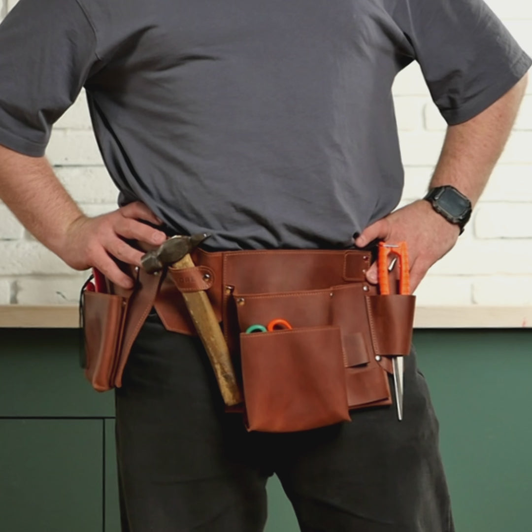 Custom Leather Tool Belt - Personalized Carpenter Tool Belt | Pikore